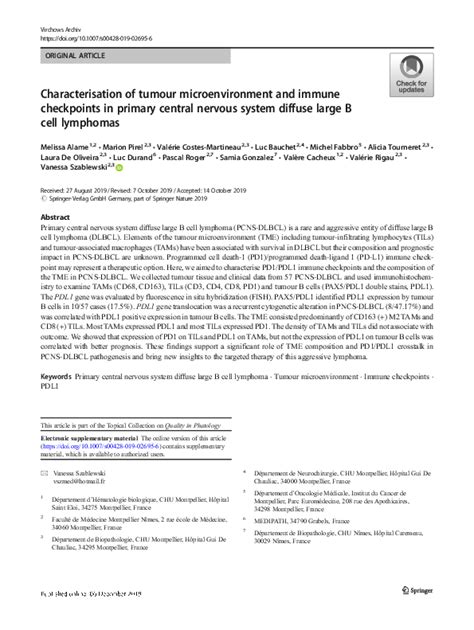 Pdf Characterisation Of Tumour Microenvironment And Immune