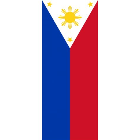 Philippine Flag Vertical Display