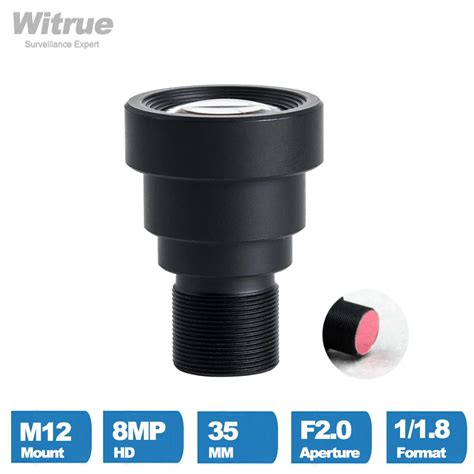 Witrue 4k Camera Lens 8 Megapixel M12 Fixed Lenses 35mm 118 Inch With