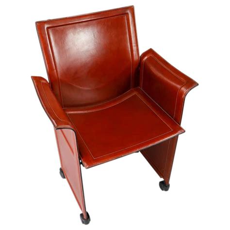 Matteo Grassi Korium Lounge Chairs Pair By Tito Agnoli Black Saddle