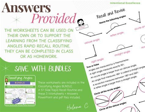 Classifying Angles Name Identify And Compare 4th 5th Grade Math Homework Worksheets