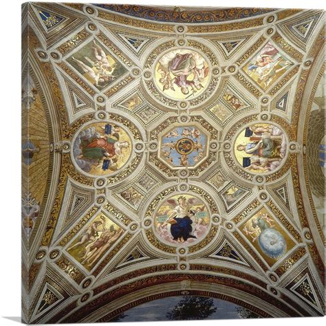 Artcanvas Ceiling Done By Raphael Stanza Della Segnatura Canvas Art Print By Raphael Size