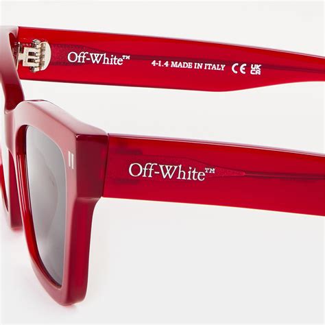 Off White Unisex Cincinnati Sleek Tortoise Shell Sunglasses Cat Eye