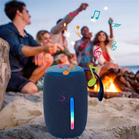 Latrodar Outdoor Portable Bluetooth Speaker With Led Light Long Standby