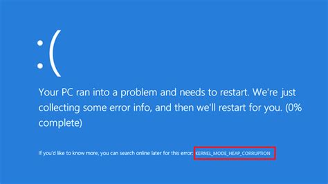 Kernel Mode Heap Corruption Blue Screen On Windows 11