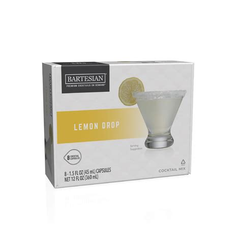 Bartesian Lemon Drop Cocktail Mixer Capsules Pack Of 8