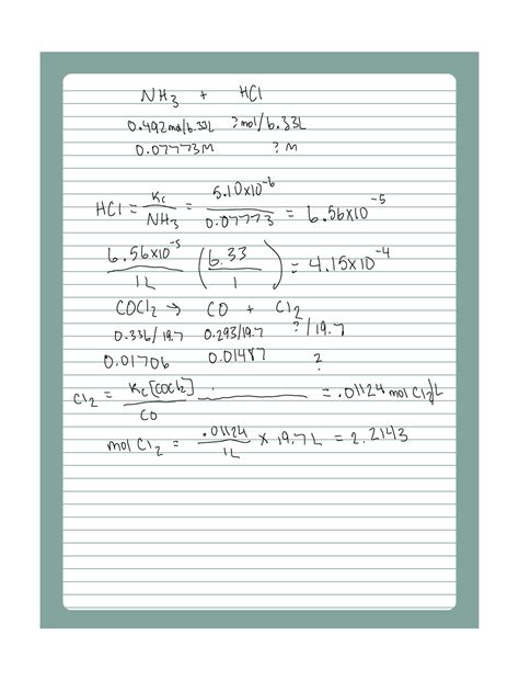 Chemll Notes These Are Some Helpful Notes And Practice Problems In
