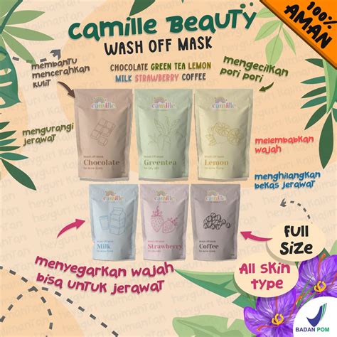 Jual Full Size Masker Camille Camil Kemil Camile Beauty Kopi Green Tea Matcha Milk Susu