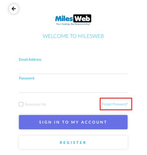 How To Reset Client Area Password Milesweb