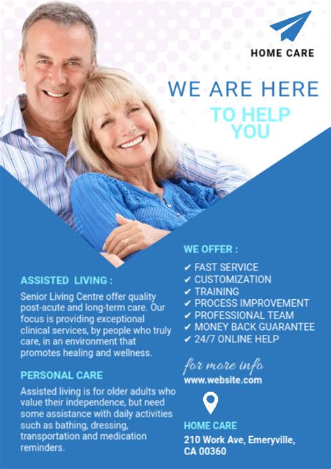Assisted Living Flyers Create Senior Care And Nursing Home Flyers
