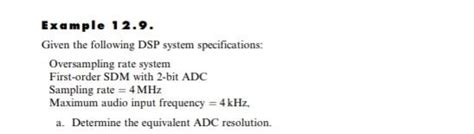 solved example 12 9 given the following dsp system