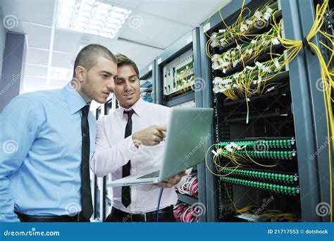 It Engineers In Network Server Room Stock Image Image Of Problem Industry