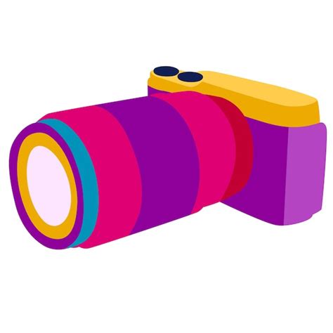 Premium Vector Long Lens Camera Elements Illustration