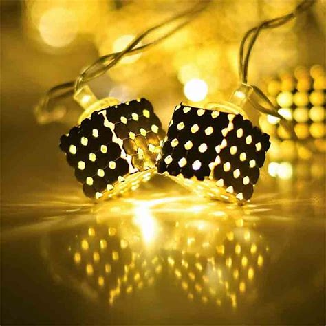Golden Metal Cube String Lights