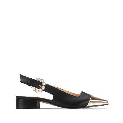 Alicia Black And Gold Flats Designer Shoes Camilla Elphick Gold