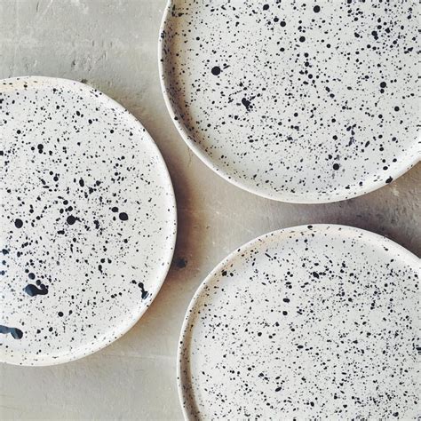 Black And White Speckled Plates At Tabitha Johnson Blog