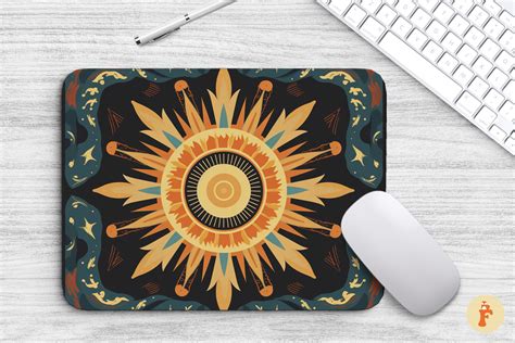 Boho Sun Mouse Pad Graphic By Foxmia · Creative Fabrica