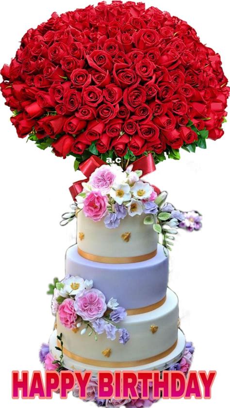Birthday Wishes And Quotes For Wife Happy Birthday Flower Cake Happy