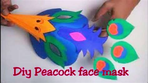 How To Make Peacock Mask Diy Peacock Face Mask Paper Craft Peacock