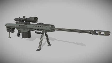 Sniper Rifle Barrett M82a1 Buy Royalty Free 3d Model By Govi Govi