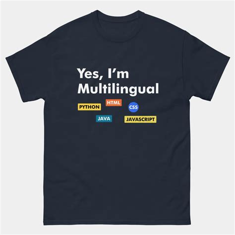 Yes I Am Multilingual T Shirt Funny Programmer Shirt Html Css