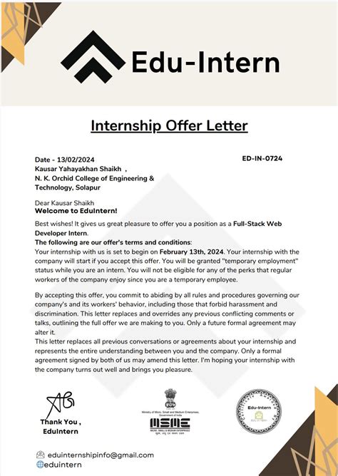 Kausar Shaikh On Linkedin Eduintern Fullstackdeveloper Internship