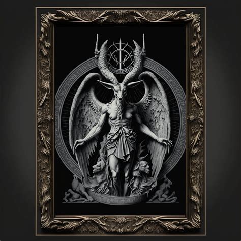 Baphomet Art Print Devil Art Satan Print Lucifer Poster Renaissance