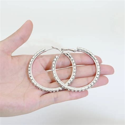 925 Silver Hoop Earrings 925 Sterling Silver Plated Hoop Earrings With