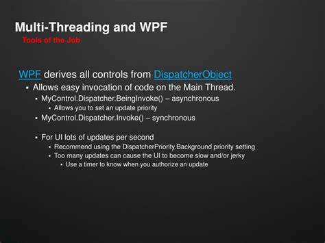 Ppt Multi Threading Wpf Inside Of Autocad Powerpoint Presentation