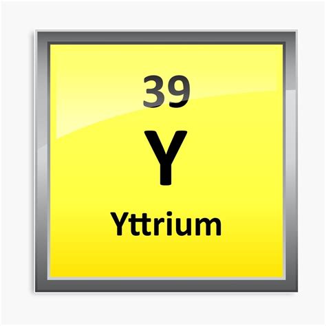 Yttrium Element 90 Symbol For The Chemical Element Yttrium Stock