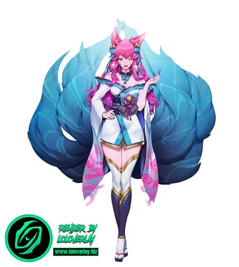 Spirit Blossom Ahri Render By Loloverlay Ahri League League Of