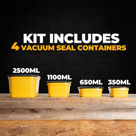 Reusable Vacuum Sealable Crib Container Set Variety Pack Yellow