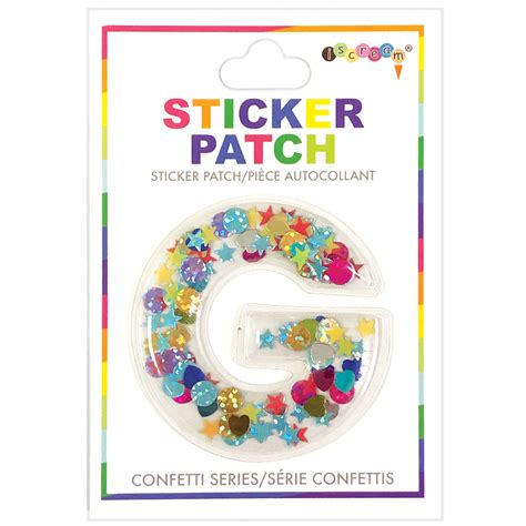 G Initial Confetti Sticker Patch Iscream In 2025 Sticker Patches
