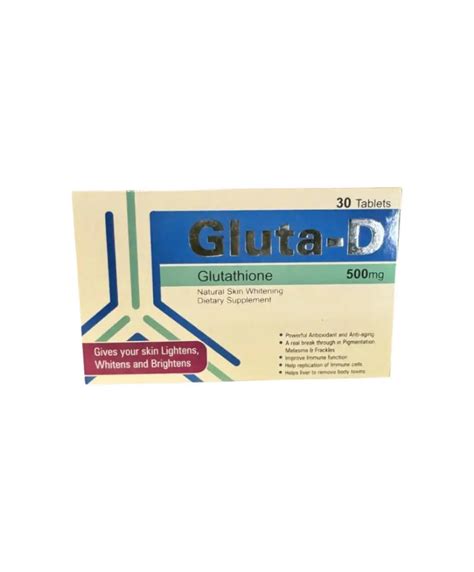 Gluta D 500mg Skin Brightening And Detox Supplement Dermapk