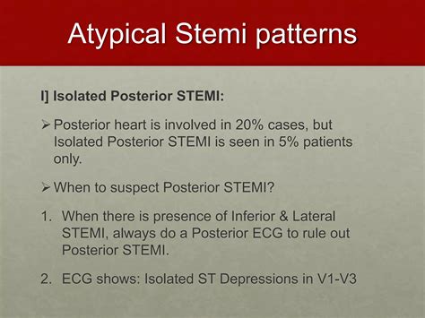 Atypical Stemi Patterns And Stemi Equivalents Pptx