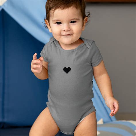 Pilkas Vaikiškas Bodis Širdelė Spygataukuotalt