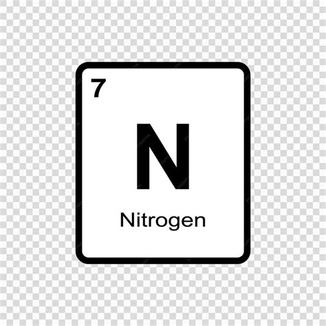 Premium Vector Chemical Element Nitrogen Vector Illustration