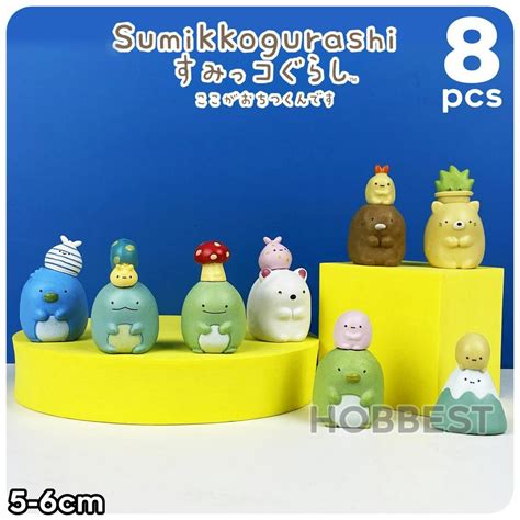 Action Figure Sumikko Gurashi Set Of 8pcs Miniature Cake Topper