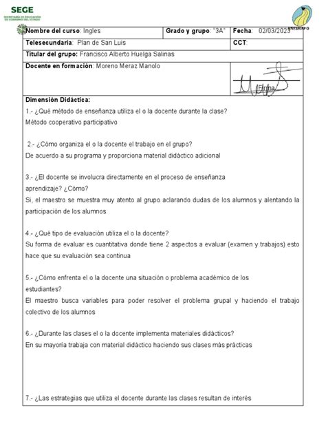 Copia De Guia De Observación Pdf