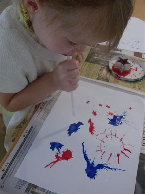 4th Of July Craft Paint Fireworks July Crafts Preschool Crafts