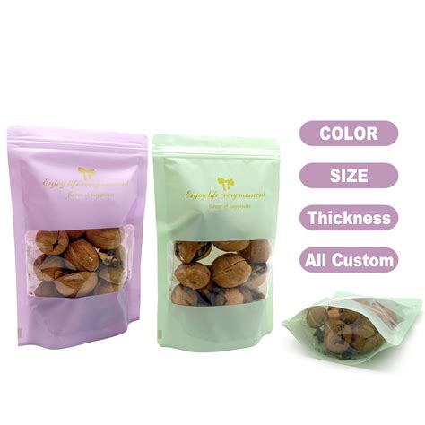 Snack Packaging Bag Customize Printing Nuts Package Bags With Window Mixed Dried Fruits Cashew
