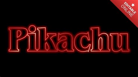 Pikachu Stranger Things Logo Text Effect Generator