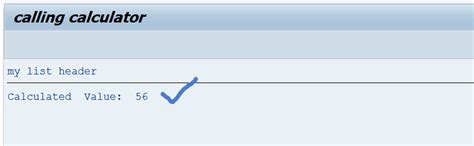 Techsap Calling Calculator In Abap Program