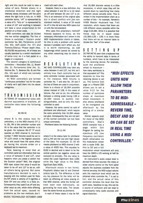 Using Midi Controllers Mt Oct 89