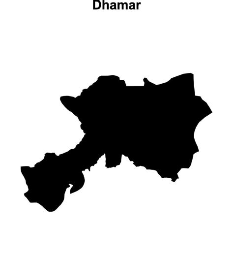 Dhamar Governorate Blank Outline Map 51157821 Vector Art At Vecteezy