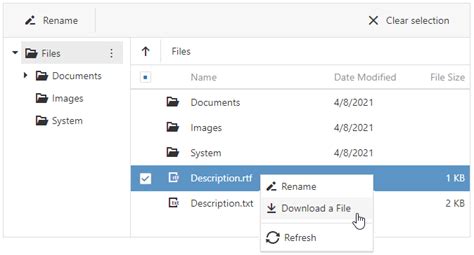React Filemanager Contextmenu React Documentation V251