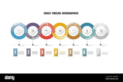 Circle Timeline Infographic Vector Illustration Stock Vector Image