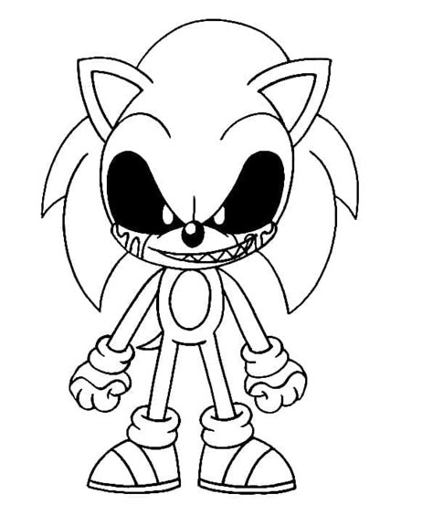 Målarbild Sonic Exe Chibi Skiv Ut Gratis På