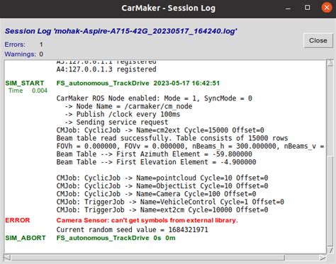 Camera Sensors Can T Get Symbols From External Library Coding Integration IPG Automotive