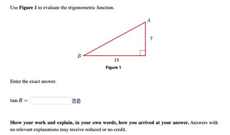 Solved Use Figure 1 To Evaluate The Trigonometric Funct